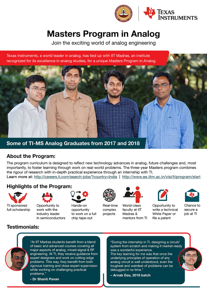Texas Instruments India’s partnership with IIT Madras for the Master of ...