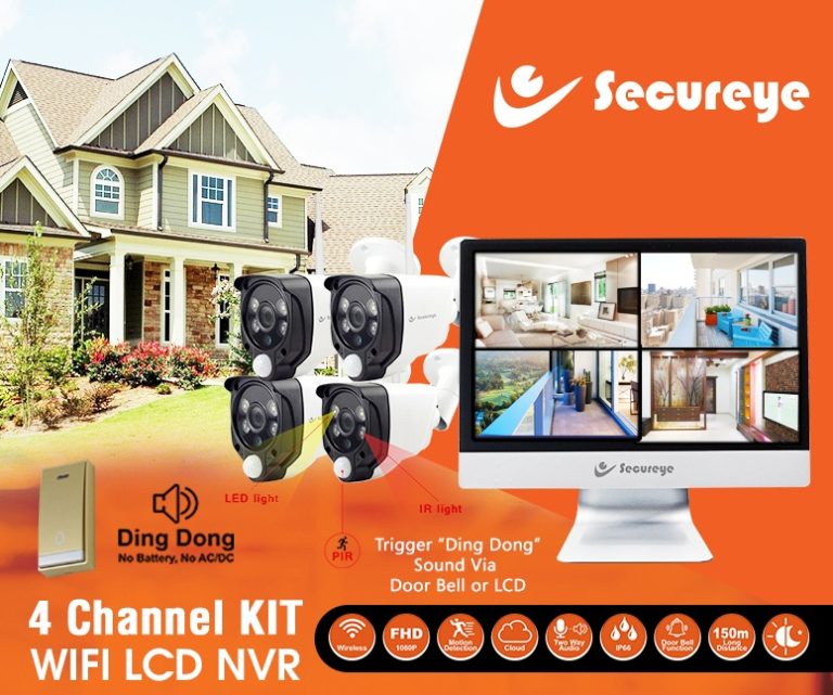 SECUREYE Launches its 4CH LCD (1920 x1080p) Wi-Fi Security Camera ...