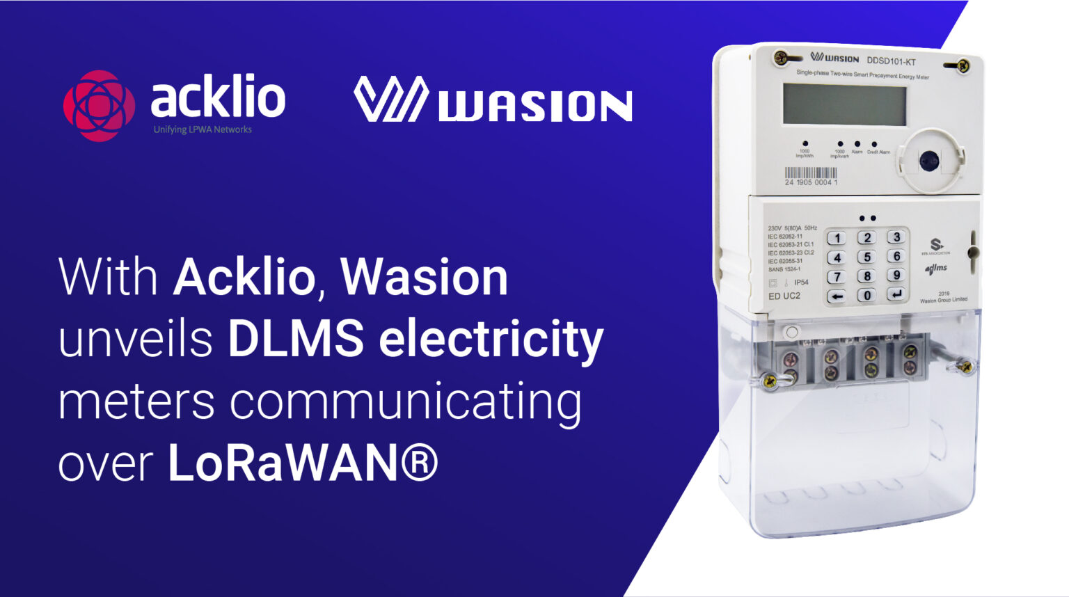 In partnership with Acklio, Wasion unveils DLMS electricity meters ...